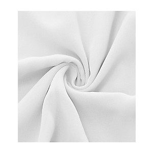 DRESSTELLS Chiffon Formal Wedding Guest Dresses for Women, Romantic V-Back Short Sleeve Maxi Bridesmaid Prom Party Evening Cocktail Dress for Teens, 2025 Spring, White S