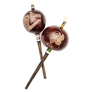 Peruvian Amazon Gourd Rattle - Hummingbird/Condor - Large Size - Sold Individually