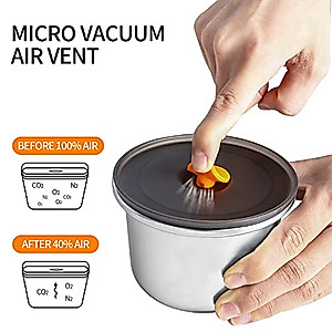 Stainless Steel Metal Food Storage Containers with Lids 440 * 3 Food Preservation Lunch Box Containers Leak-proof Light Easy Set with Air Vent Snack Boxes for People, Kitchen Storage…