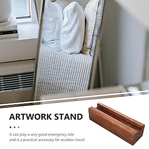 Cabilock Wood Full Length Mirror Holder Rack Display Support Full Length Mirror Stand Artwork Stand Wood Display Mount Wooden Art Mount Display Rack Wood Artwork Rack Wood Display Stand