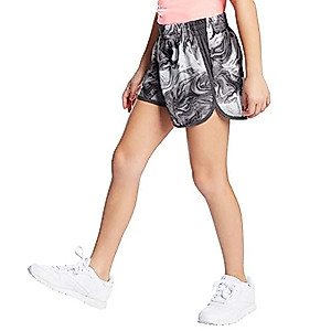 C9 Champion Girls' 2"" Woven Running Shorts, Multi Marble Gray, M, Big Kid