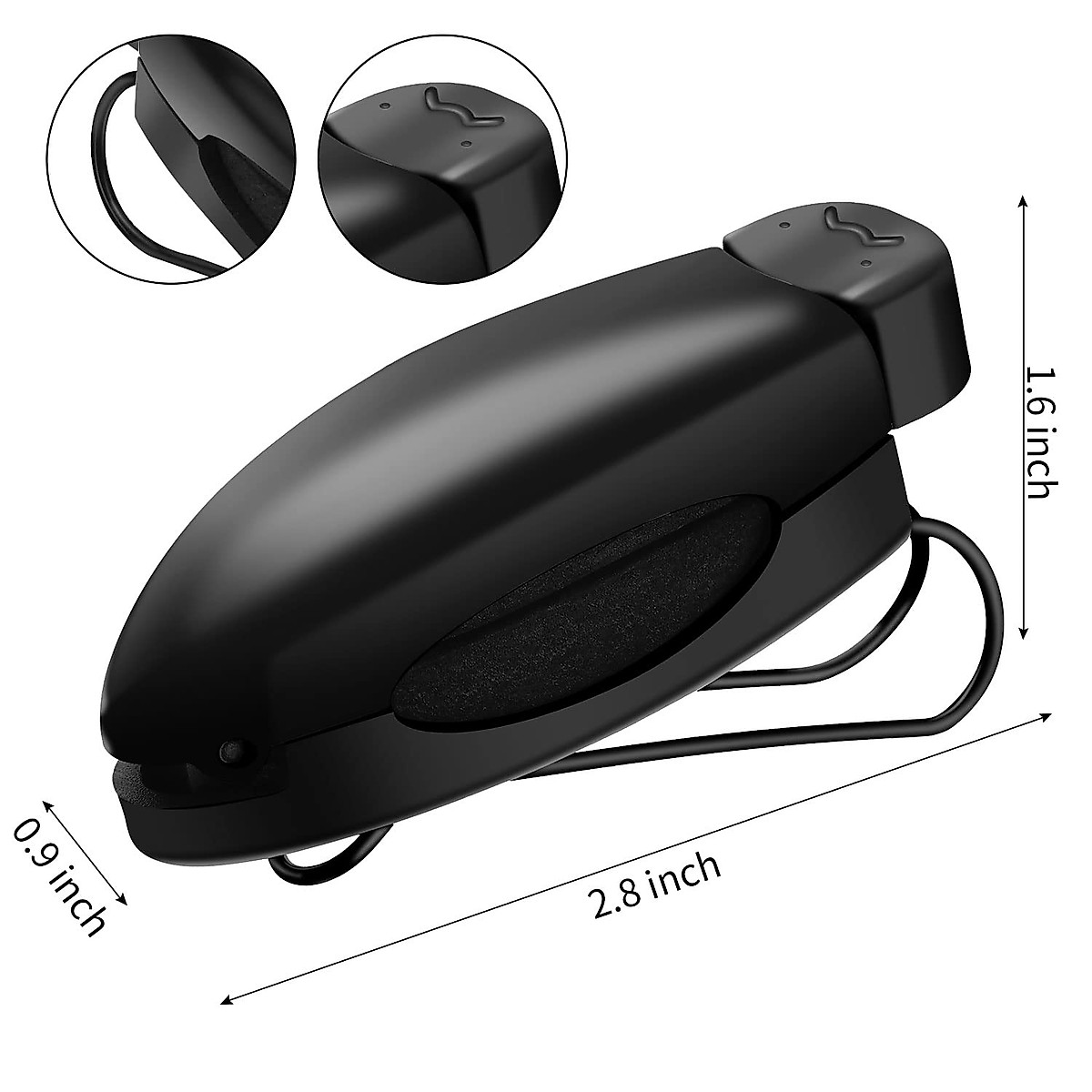 Tallew 6 Pcs Car Glasses Holders Sunglasses Holder Clip Glasses Sun Visor Clip Eyeglasses Mount for Sunglasses Car Supplies (Black)