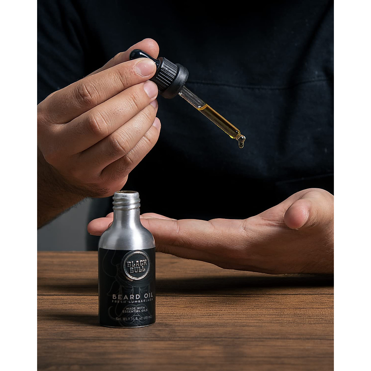 BLACK BULL MEN CARE: Beard Oil, Beard Growth Oil, 100% Natural, made with Essential Oils, Jojoba, Avocado and Menthol, Pack of 2, Beard Products, 40ml