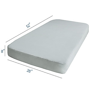 Stretchy Crib Sheets for Boys Girls, 2 Pack Baby Crib Sheets Fitted for Standard Crib and Toddler Bed Mattress 52" x 28", Soft and Breathable Fitted Crib Sheets Neutral, Grey