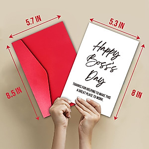 TQDaiker Happy Boss’s Day Card for Him Her Team Leader Man Women,Funny Boss Day Card form Staff Coworker Employee, Boss Appreciation Card, Hilarious Boss Day Card