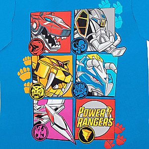 Power Rangers Toddler Boys 3 Pack Graphic T-Shirts Blue/Gray/Red 4T