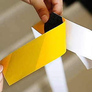 2 Inch X 32.8ft Non Slip Safety Grip Tape for Stairs Steps Non Skid Tread High Traction Friction/Strong Grip Abrasive Adhesive Hazard Caution Tape- Black/Yellow