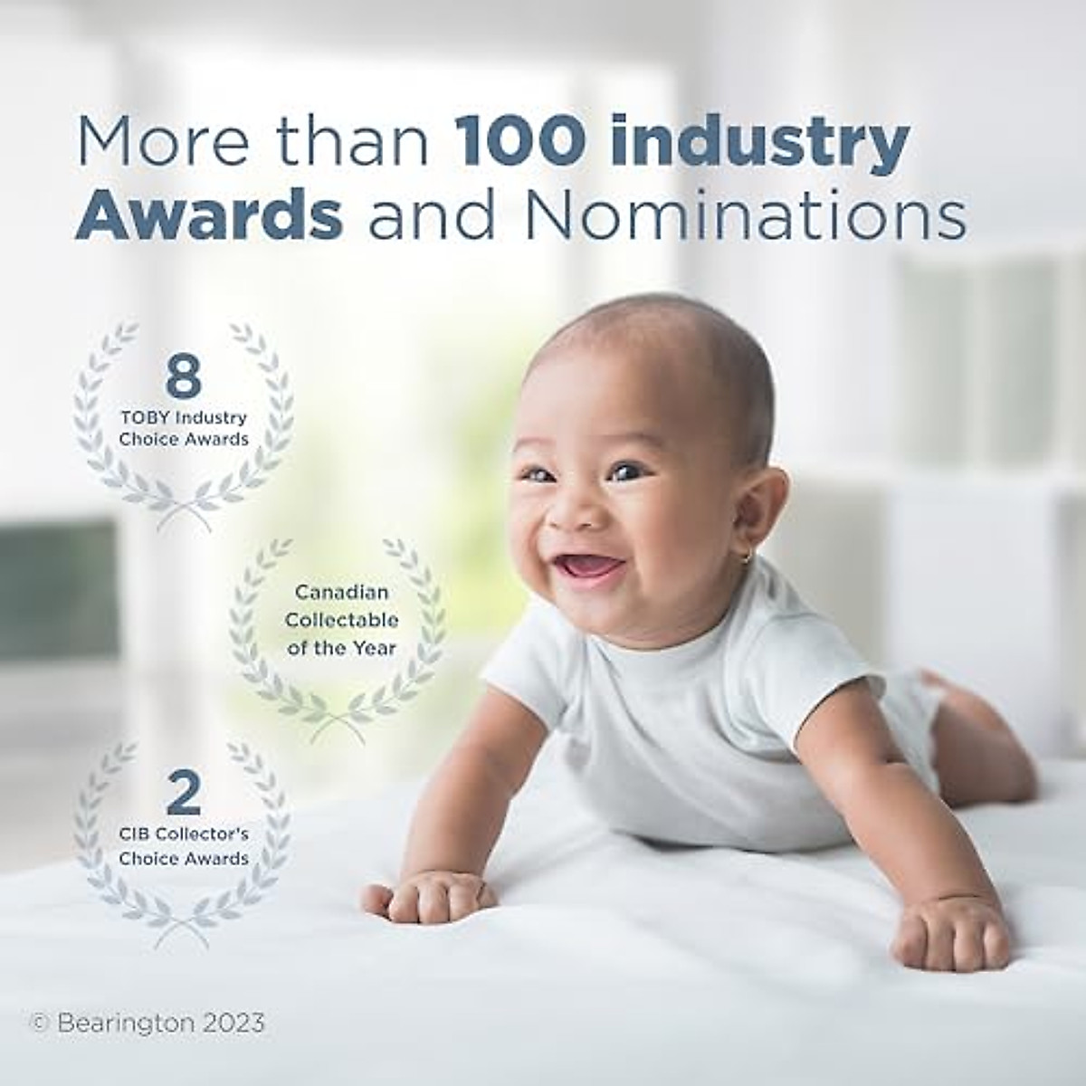 Bearington Baby Dreamer Snuggler, 15 Inch White and Pink Unicorn Plush Stuffed Animal Security Blanket Lovey for Babies