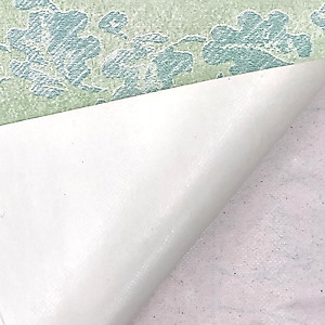 Yifely Self-Adhesive Furniture Paper Removable Shelf Liner for Covering Drawers Cabinet Doors, Green Wood Grain, 17.7 Inch by 9.8 Feet