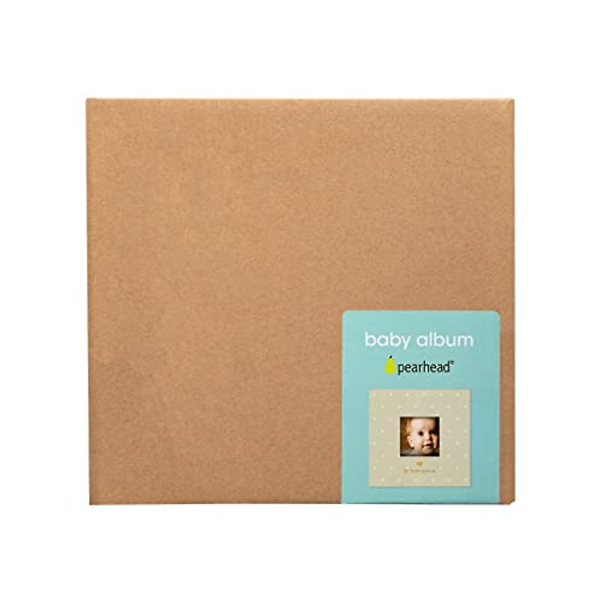 Pearhead My Baby Album, Baby Book Photo Keepsake for New and Expecting Parents, 50 Pages, Holds 200 6” x 4” Pictures, Gender-Neutral Baby Accessory, Classic Gray and White Polka Dot