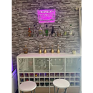 Happy Hours Bar Pub Open Beer Neon Signs Home Decor New Year Wall Wedding Bedroom 3D Night Light (Blue,12x8 in)