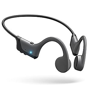 Kimwood Bone Conduction Headphones, 2022 Upgraded Open-Ear Wireless Bluetooth Sport Headphones with Microphones, 8Hr Playtime, Waterproof Wireless Earphones for Workout, Running, Gym, Hiking, Cycling