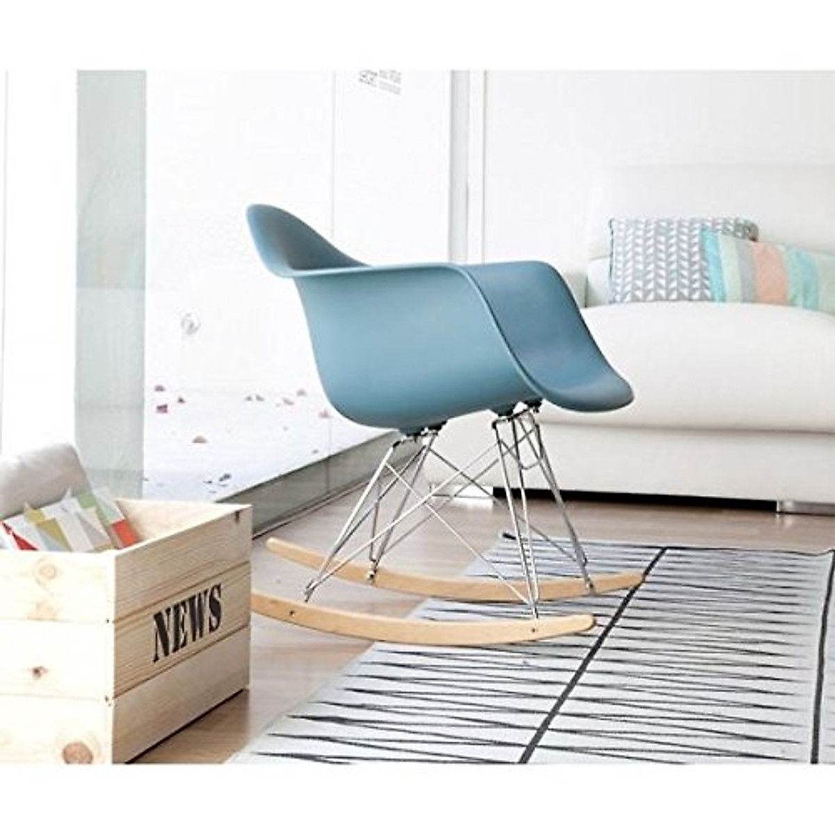 2xhome EMRocker(Teal) Rocking Chair