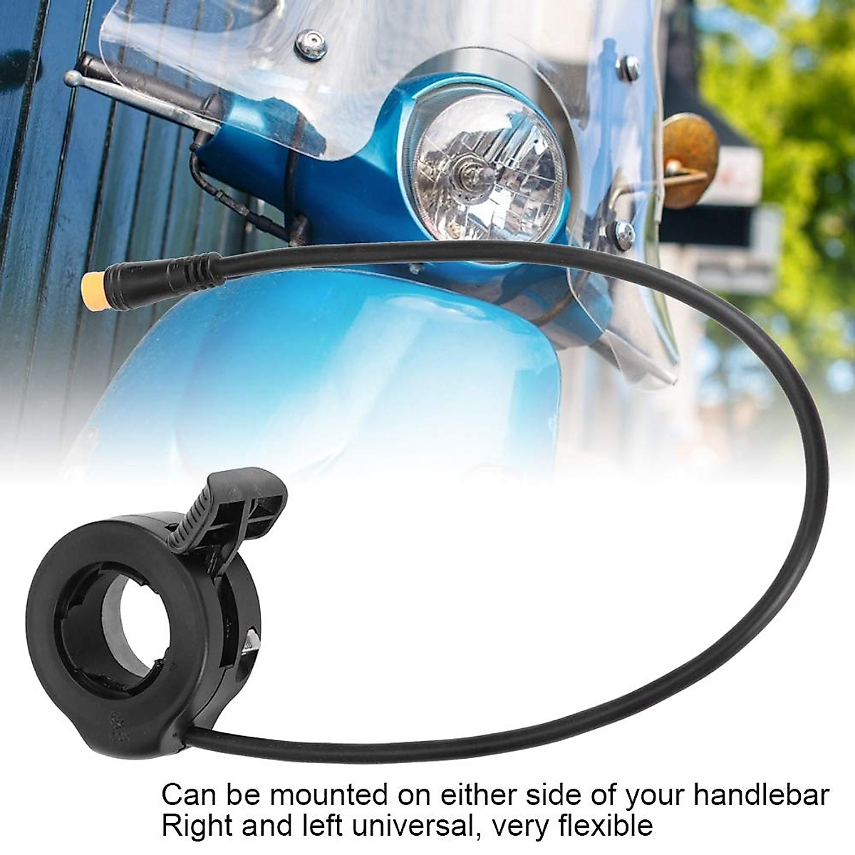 Alomejor 130X Thumb Throttle Speed Control Accessories E Bike Electric Bicycle Thumb Throttle Waterproof Connector for Electric Scooters