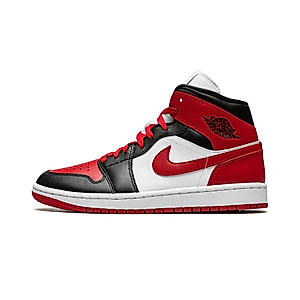 Nike Jordan Womens Air Jordan 1 Mid BQ6472 079 Bred Toe - Size 7.5W, Black/Red