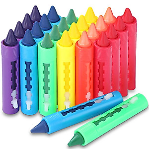 24 Pieces Bathtub Crayons Bath Crayons Washable Easy Clean Bathtime Crayons Colorful Bathtub Markers Toys Shower Crayons Bath Paint for Easter Basket