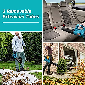Cordless Leaf Blower - BHY 320 CFM 150 MPH Battery Leaf Blower with 4.0Ah Battery & Charger, 2 Section Tubes, 6 Dials, Electric Leaf Blower for Dust, Snow Debris,Yard, Work Around The House