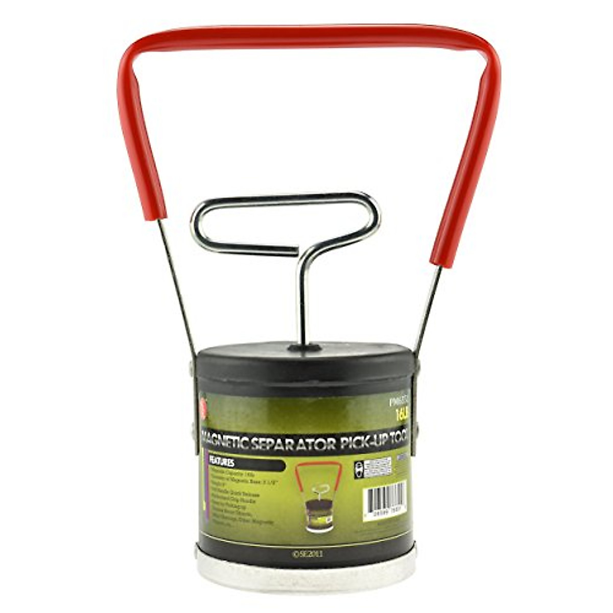 SE Magnetic Separator Pick-Up Tool with Quick Release, Outdoor Gold Panning Portable Magnetic Pickup Tool, Rubber Handle, Magnetic Capacity 16-lb