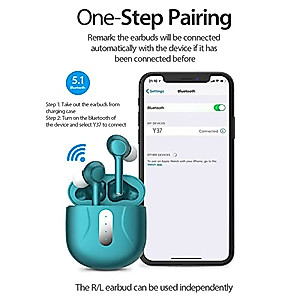 Wireless Earbuds Bluetooth 5.3 Ear Buds 4-Mics Clear Call ENC Noise Cancelling Earphones 30H Playtime Deep Bass Wireless Earbuds Waterproof Sports Earbud & In-Ear Headphones for iPhone Android (Green)