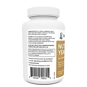 Dr. Berg Nutritional Yeast Tablets – Natural B12 Added - All 8 B Vitamin Complex – Organic Vanilla Flavor - 270 Vegan Tablets Dietary Supplements