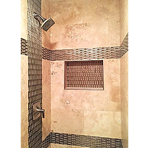 SHOWER CUBE Ready For Tile Waterproof Leak Proof Bathroom Recessed Shower Shelf Shower Niche Organizer Storage For Shampoo and Toiletry Storage (16" x 28" Single Shelve)