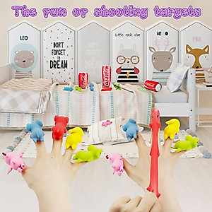 30 Pcs Slingshot Animals Finger Toys, Catapult Toys as Fun as Slingshot Chicken, Cute Shapes, More Colors, Great for Flying Games and Party Favors.