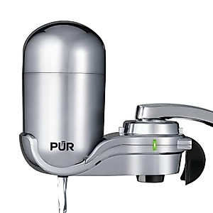 PUR PLUS Faucet Mount Water Filtration System (FM3700B) + 4-Pack Replacement Filters (RF99994)
