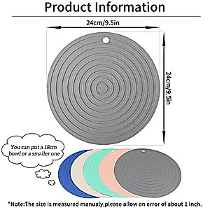 Ptlom Pet Food Mat for Dog and Cat Placemat 2 Pcs, Mat for Prevent Food and Water Overflow, Suitable for Medium and Small Pet, Silicone, 9.5"* 9.5"