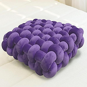 Velvet Chunky Yarn Bulky Giant Arm Knitting Yarn, Super Soft Tubular Weight Jumbo Ya rn,DIY Crochet Hand Knitting Thick Yar n for Blanket,Pet Bed, Rugs Pillow,Handbag(0.55lb-Purple)