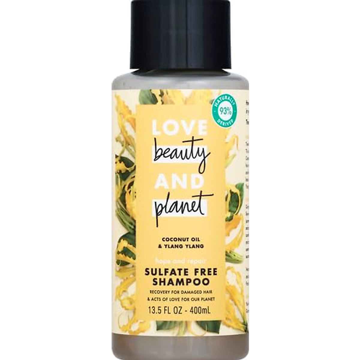 Love Beauty and Planet Shampoo with Vitamin B3 Coconut Oil & Ylang Ylang for Intensive Repair for Damaged Hair Sulfate, Silicone, & Paraben Free. Cruelty-Free. 13.5 oz
