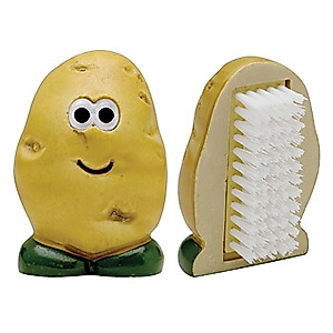 Sommelier 50753 Joie Spud Dude Potato Vegetable Scrub Cleaner Brush, 3 x 2-Inches, Multi Color