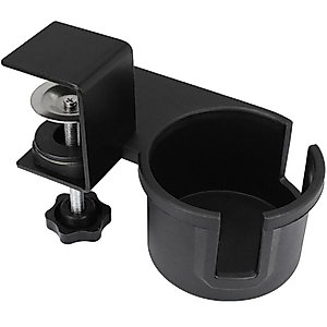 Zerodeko Clip on Desk Cup Holder Desk Bottle Holder Clamp Cup Carriers for Drinks Desk Cup Holder Clamp Mug Stand Espresso Cup Clip on Cup Holder to Rotate Clip-on Abs Tray Table