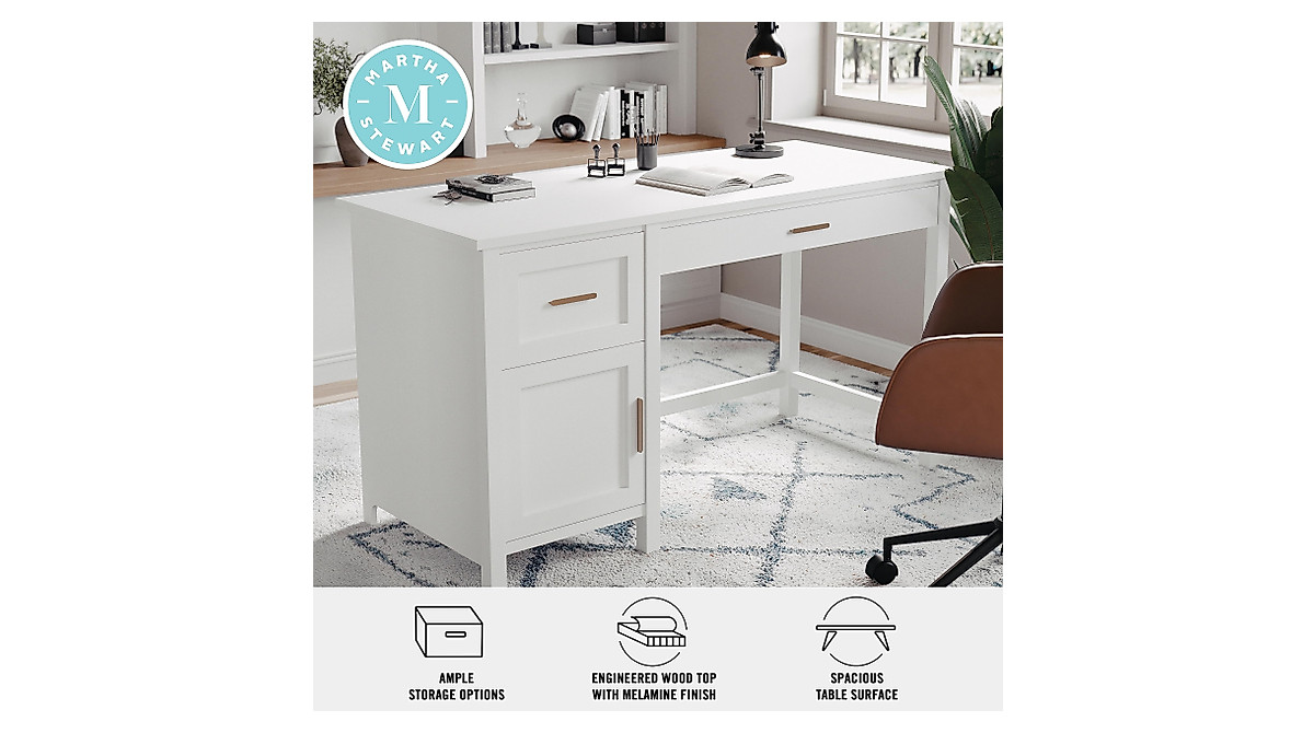 Martha Stewart Hutton Shaker Desk for Elegant Offices