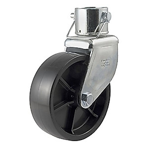 CURT 28277 6-Inch Caster Trailer Jack Wheel Replacement, Fits 2-In Tube, 1,200 lbs