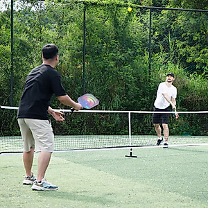 Portable Pickleball Net, 22ft Regulation Size, Sturdy Metal Frame, Tear-Resistant Net, Ideal for Backyards, Driveways, and Garages