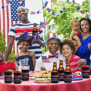 2024 Can Cooler Sleeves - 12 PCS Black Insulated Neoprene Can Covers Bulk Reusable for Soda Beer Beverages - 4th of July Patriotic Decoration Party Supplies Gifts