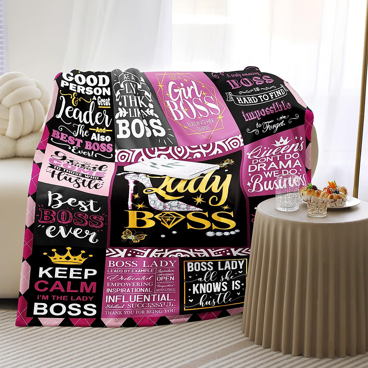 Boss Gifts for Women Boss Lady Gifts for Women Boss Day Gifts for Women Boss Birthday Gifts for Women Boss Appreciation Gifts for Women Boss Gifts for Christmas Throw Blanket 50x60 Inches
