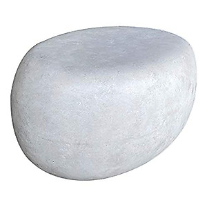 Rockingrocker - FCT27WT Lightweight Concrete Artistic Style Furniture with Multifunction - Seat Chair/End Table/Ottoman/Garden Decoration - Suitable for Indoor & Outdoor - White