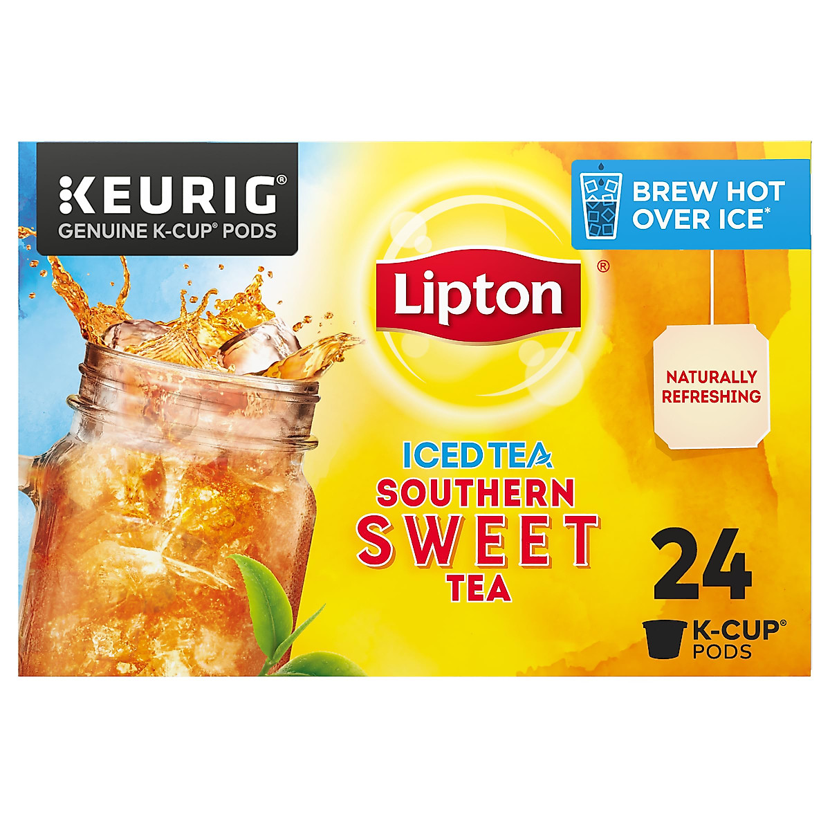 Lipton Iced Tea K-Cup Pods, Southern Sweet Black Tea, 24 Pods
