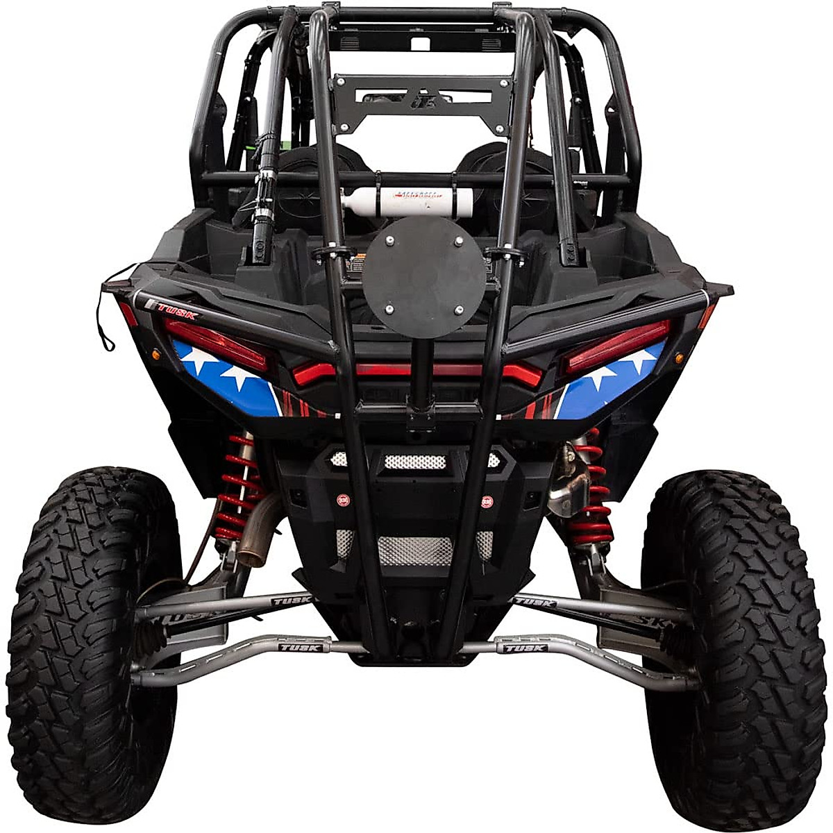 Tusk UTV Rear Bumper, Cargo Rack, and Spare Tire Carrier Compatible with Polaris RZR XP 1000
