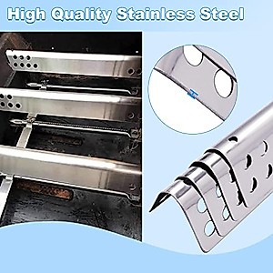 Grill Replacement Parts for Charbroil Advantage Series 4 Burner 463344015, 463343015, 463433016 Gas Grills, Stainless Pipe Burner, Heat Plate Tent Shield, Adjustable Carryover Tube, Grill Igniters