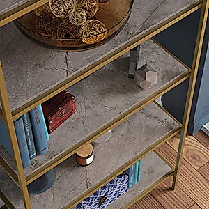 Sauder 428207 International Lux Bookcase - Deco Stone™ Finish
