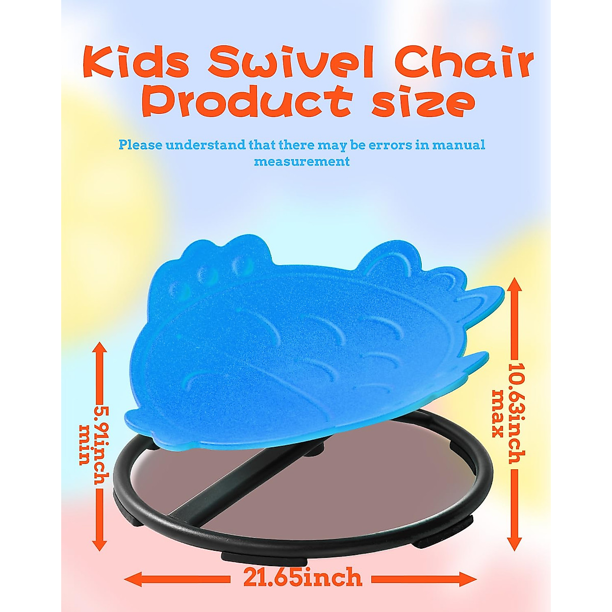 towigic Sensory Swivel Chair for Children with Autism,Chidren's Sensory Swivel Chair,Sensory Toy Chair Rotating Toy Chair,Balance Training,Concentration Training Sensory Control Swivel Chair