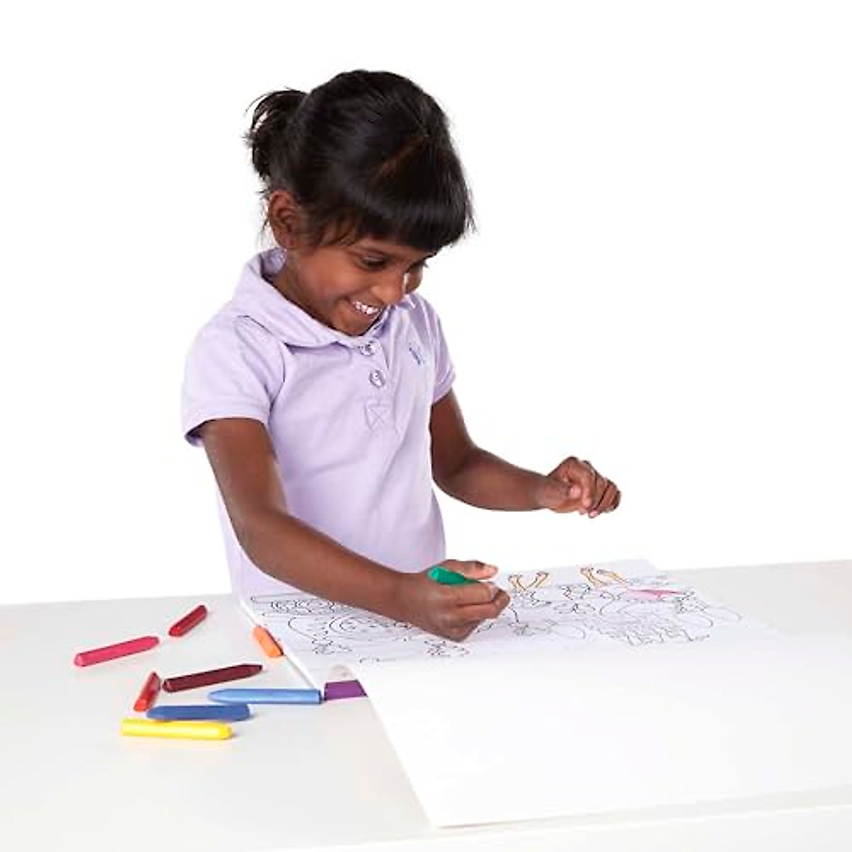 Melissa & Doug Jumbo 50-Page Kids' Coloring Pad - Horses, Hearts, Flowers, and More - FSC Certified