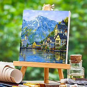 ARTME Stretched Canvas Muti Pack for Painting, 4x6, 6x8, 8x10, 10x12, 12x14 (2 of Each) Set of 10, 8oz Primed Acid-Free 100% Cotton, Ideal Painting Canvas Suitable for Acrylic and Oil Paints