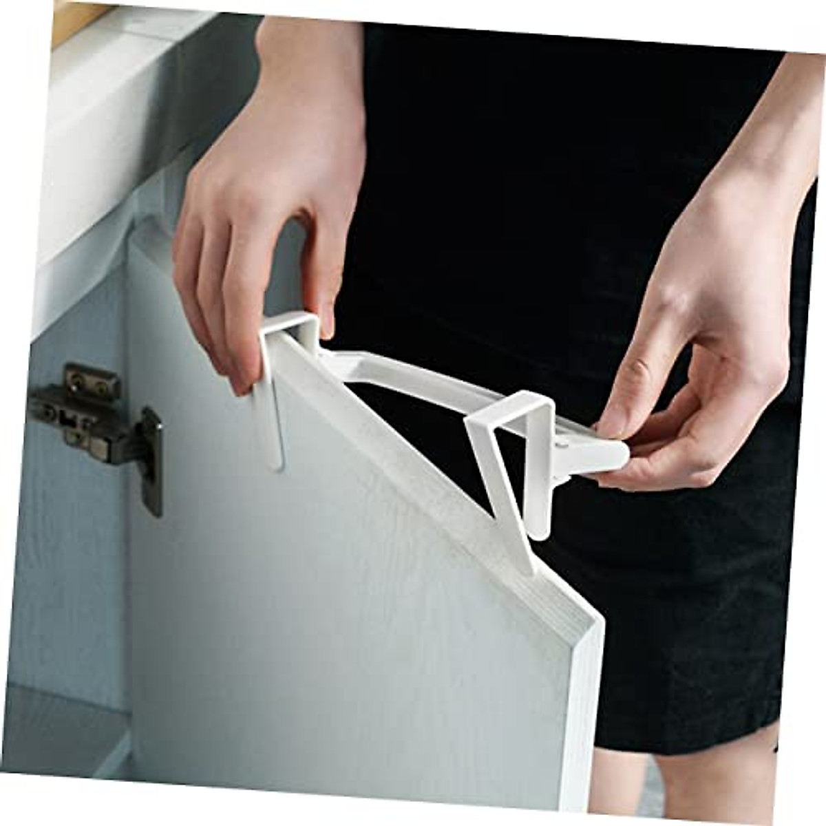 Garneck 8 Pcs Door Hook Towel Rack Black Kitchen Towels Towel Shelf Towel Rod Wall Towel Holder Bath Towel Bars Towel Plastic Holder Towel Hanging Rack Abs Plastic Shelf No Trace White