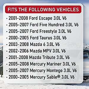 Ignition Coil Pack Set of 6 - Compatible with Ford, Mazda, Mercury 3.0L V6 Models - Replaces 18LZ-12029-AB, 18LZ-12029-AA, 2M2Z-12029-AC, DG500, DG513 - Fits 01, 02, 2003, 2004, 2005 Escape, Taurus