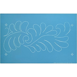 Full Line Stencil - Flurry of Feathers - Edge to Edge Stencil, Continuous Line Template for Free Motion Quilting, Domestic Machine Quilting, Hand Quilting, Long-Arm Quilting (50030)