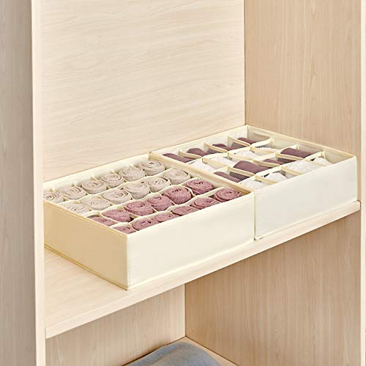 Yancoko 2 Pack Clothes Drawer Organizers.