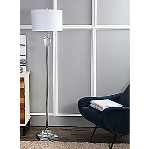 JONATHAN Y JYL1046A Aria 63" Crystal/Metal LED Floor Lamp Contemporary,Glam,Transitional for Bedrooms, Living Room, Office, Reading, Clear/Chrome